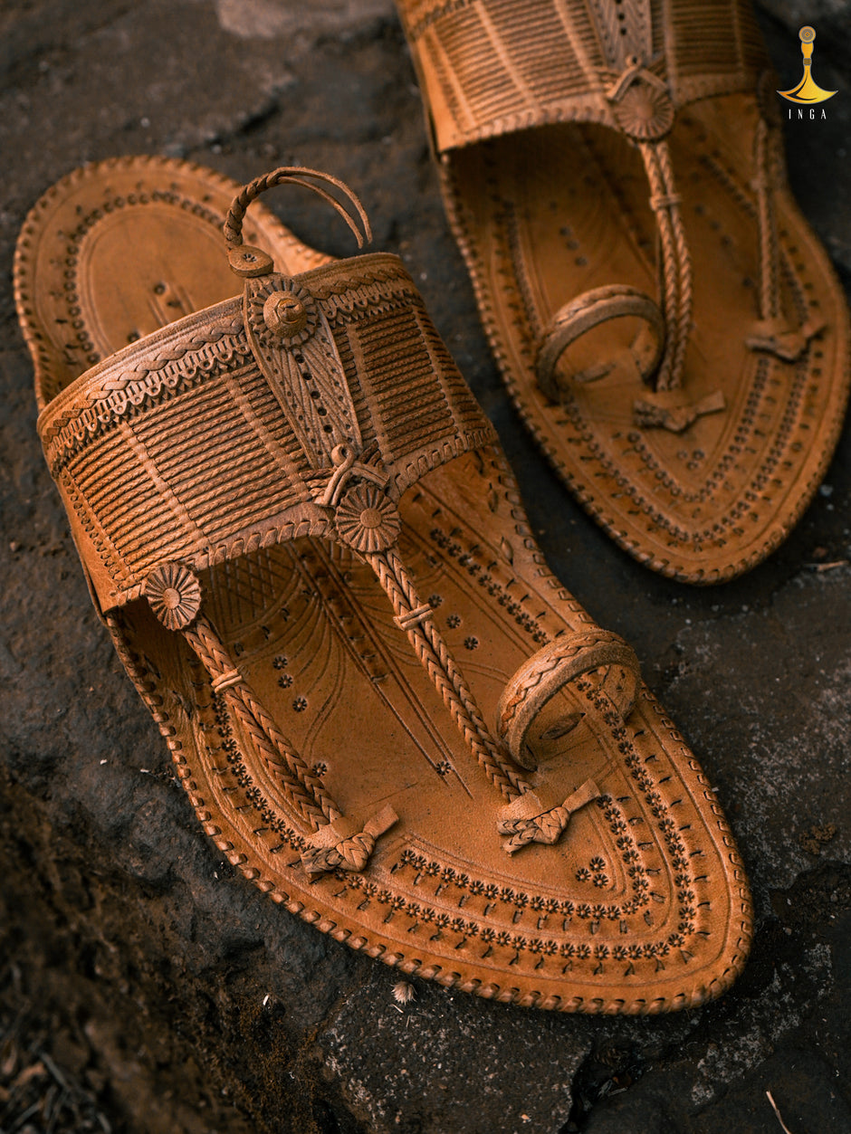 Kolhapuri Chappal for Men – INGA LEATHERS