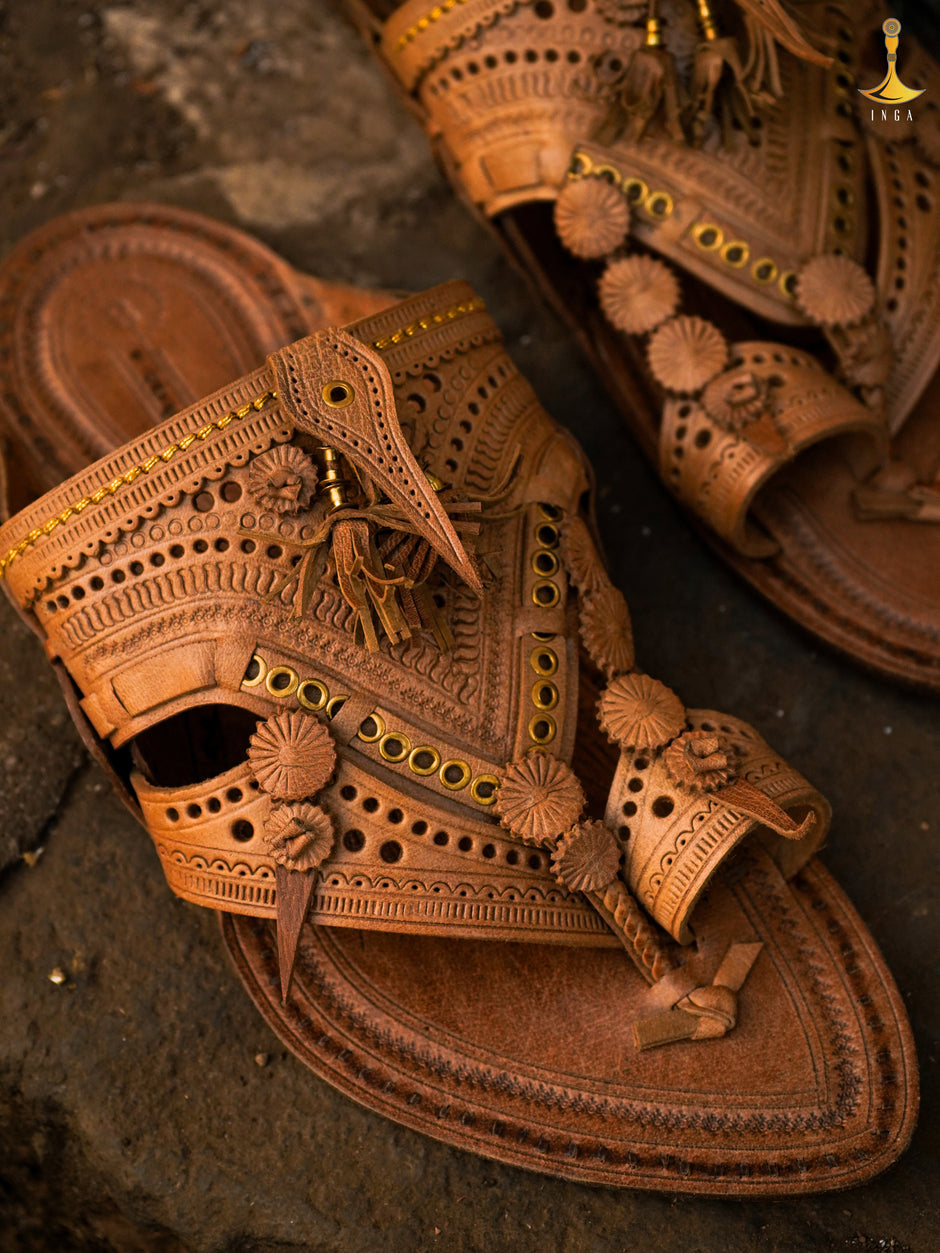 Kolhapuri Chappal for Men – INGA LEATHERS