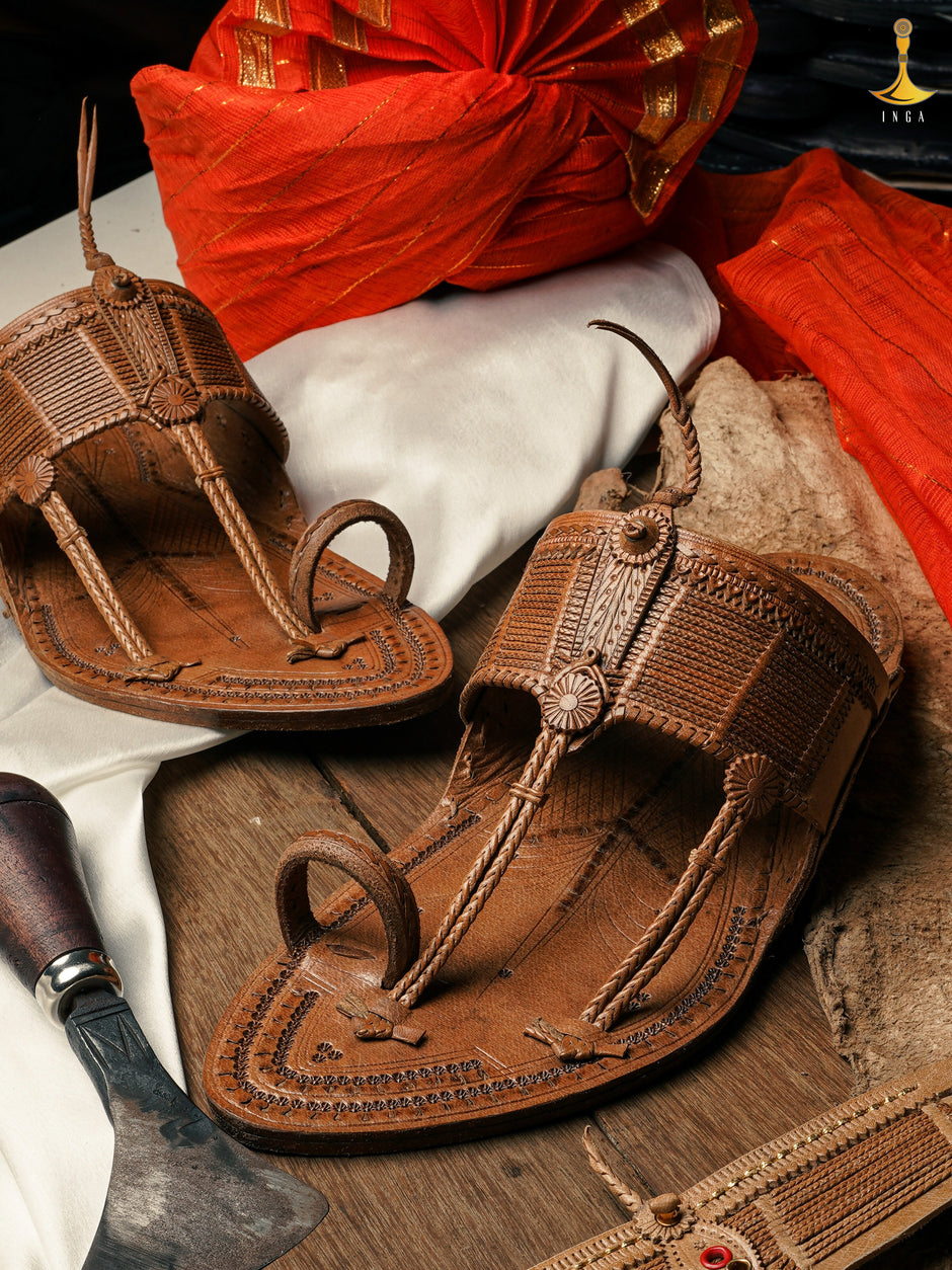 Kolhapuri Chappal for Men – INGA LEATHERS